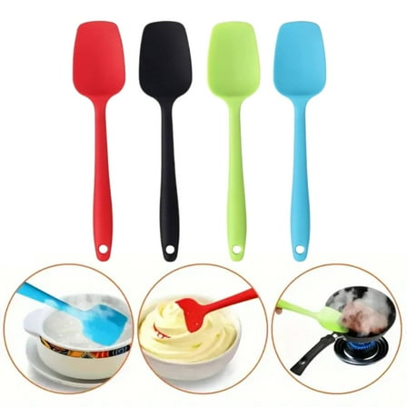 FLONOZZ Silicone Scraper Set Of 4, Cake Scraper Heat-Resistant ...