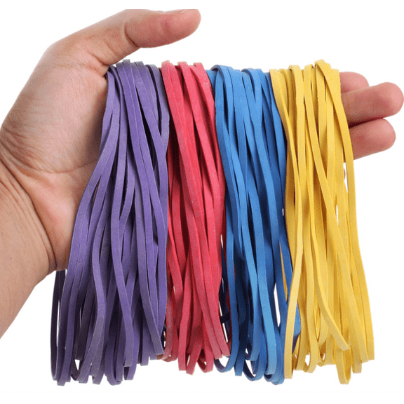BAZIC Rubber Bands, Assorted Size 1/2 Lbs., Colors Sizes May Vary, 4 ...