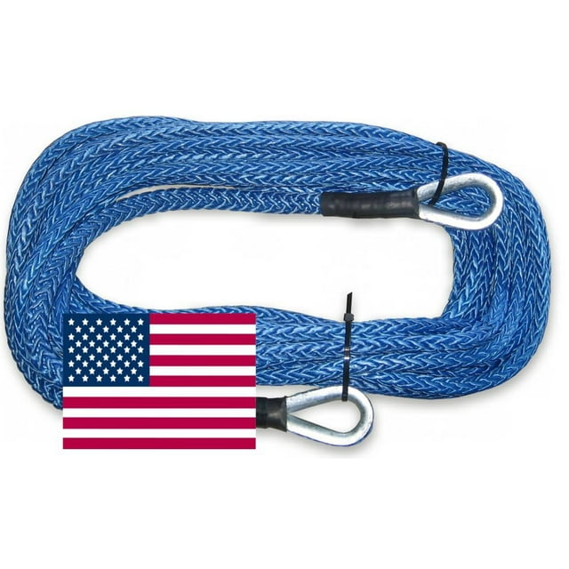 U.S. made 5/16 inch x 50 ft. AMSTEEL BLUE WINCH ROPE EXTENSION (13 ...