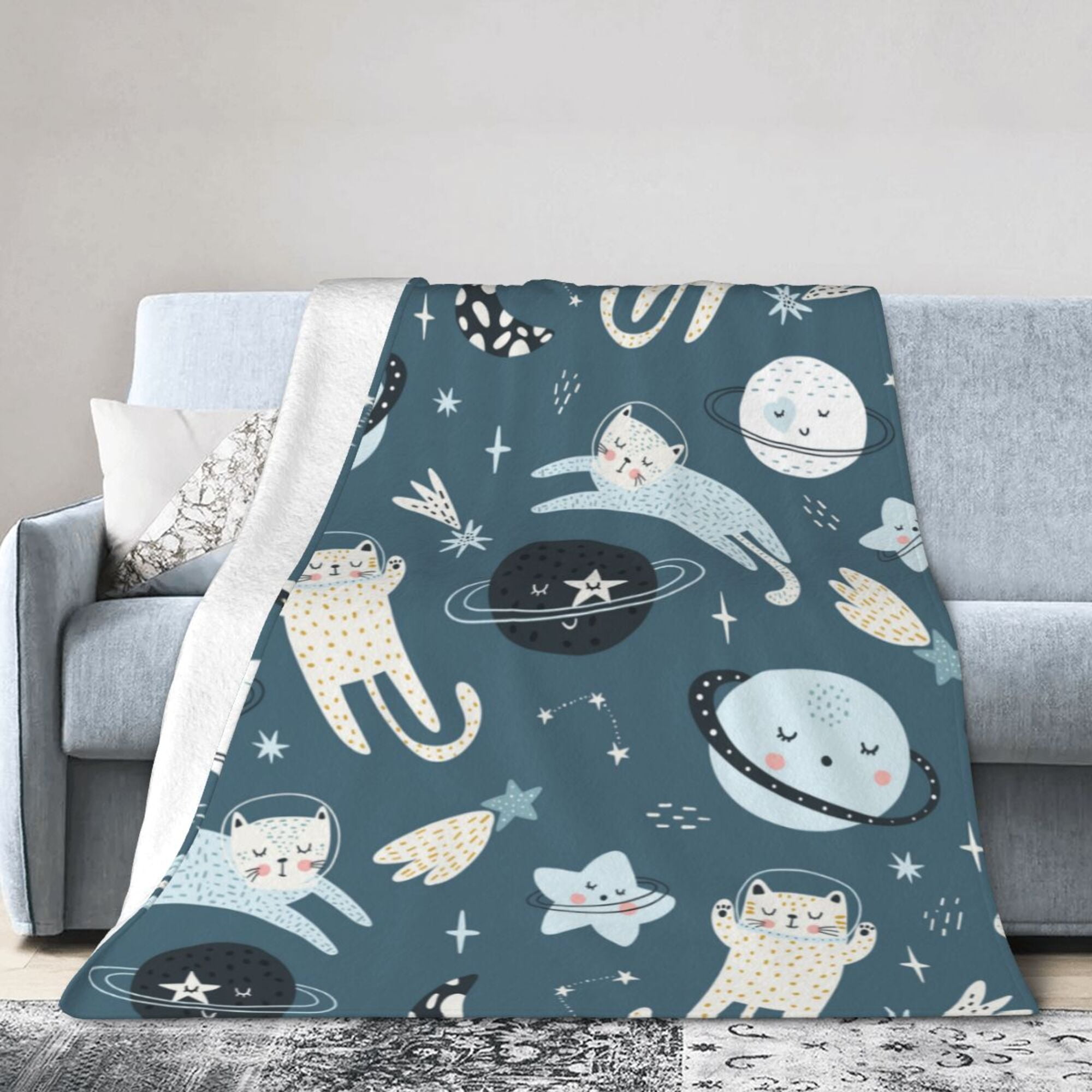 DouZhe Ultra-Soft Micro Fleece Lightweight Flannel Bed Blanket, Cartoon ...