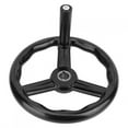 250*22mm Black Anti slip Bakelite 3 Spoked Lathe Handwheel with Handle ...