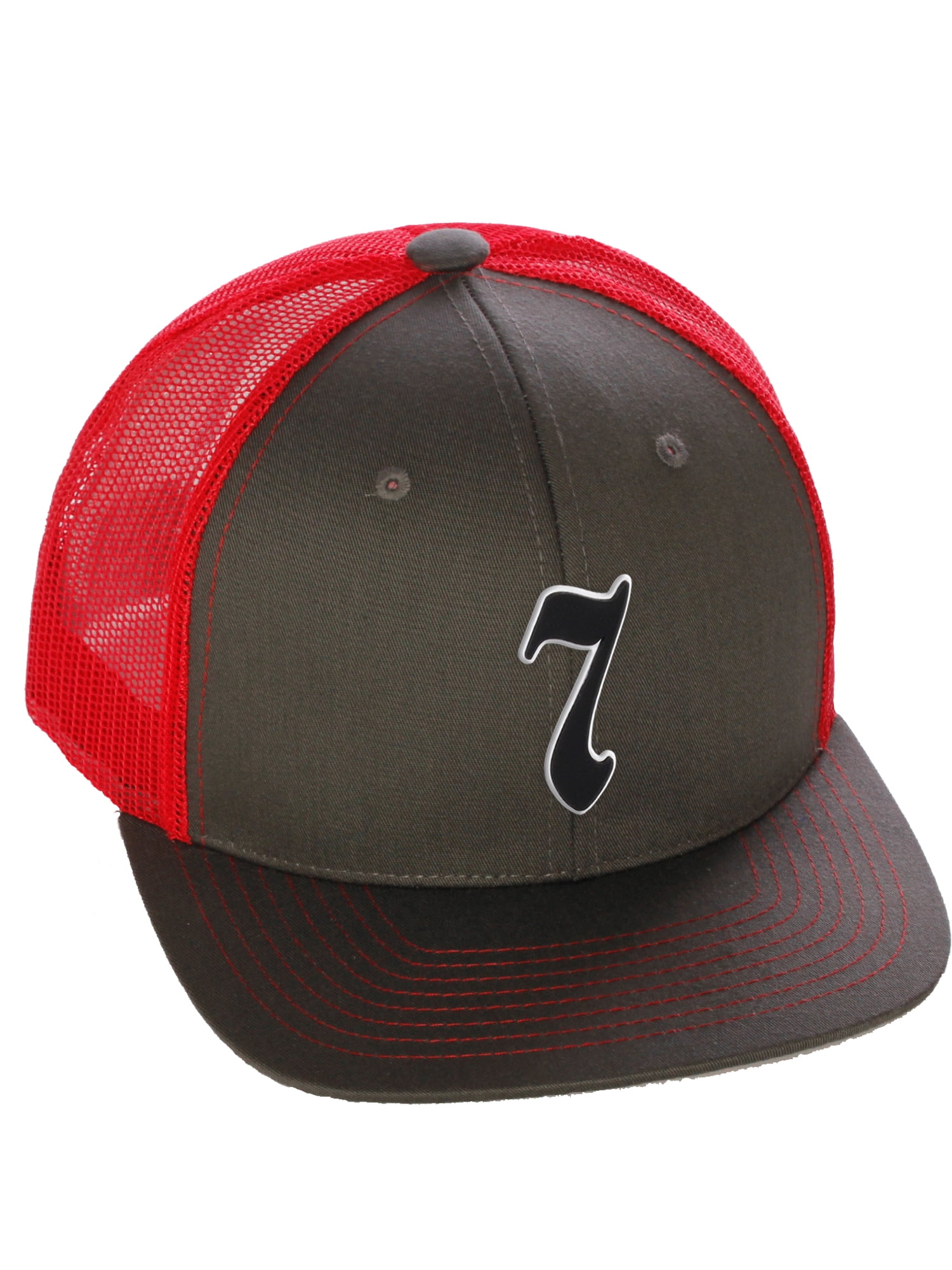 Daxton Classsic Baseball Trucker Hat Old English A to Z Letters Numbers ...