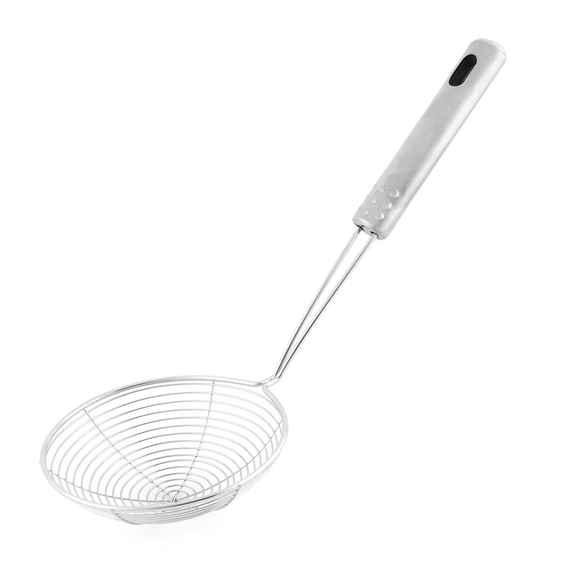 Home Kitchen Metal Wire Spiral Mesh Frying Skimmer Strainer Silver Tone ...