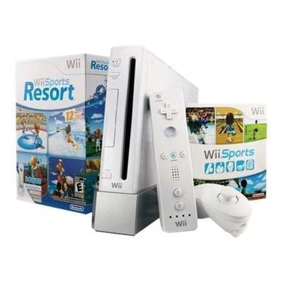 Nintendo Wii White Original Gaming System w/ Wii Sports, Wii Sports ...