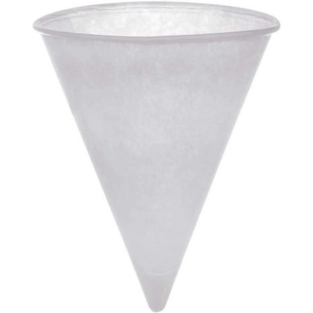 Cone Water Cups 4 Ounce 118 Milliliter by Genpak, 1000 Count, Paper ...