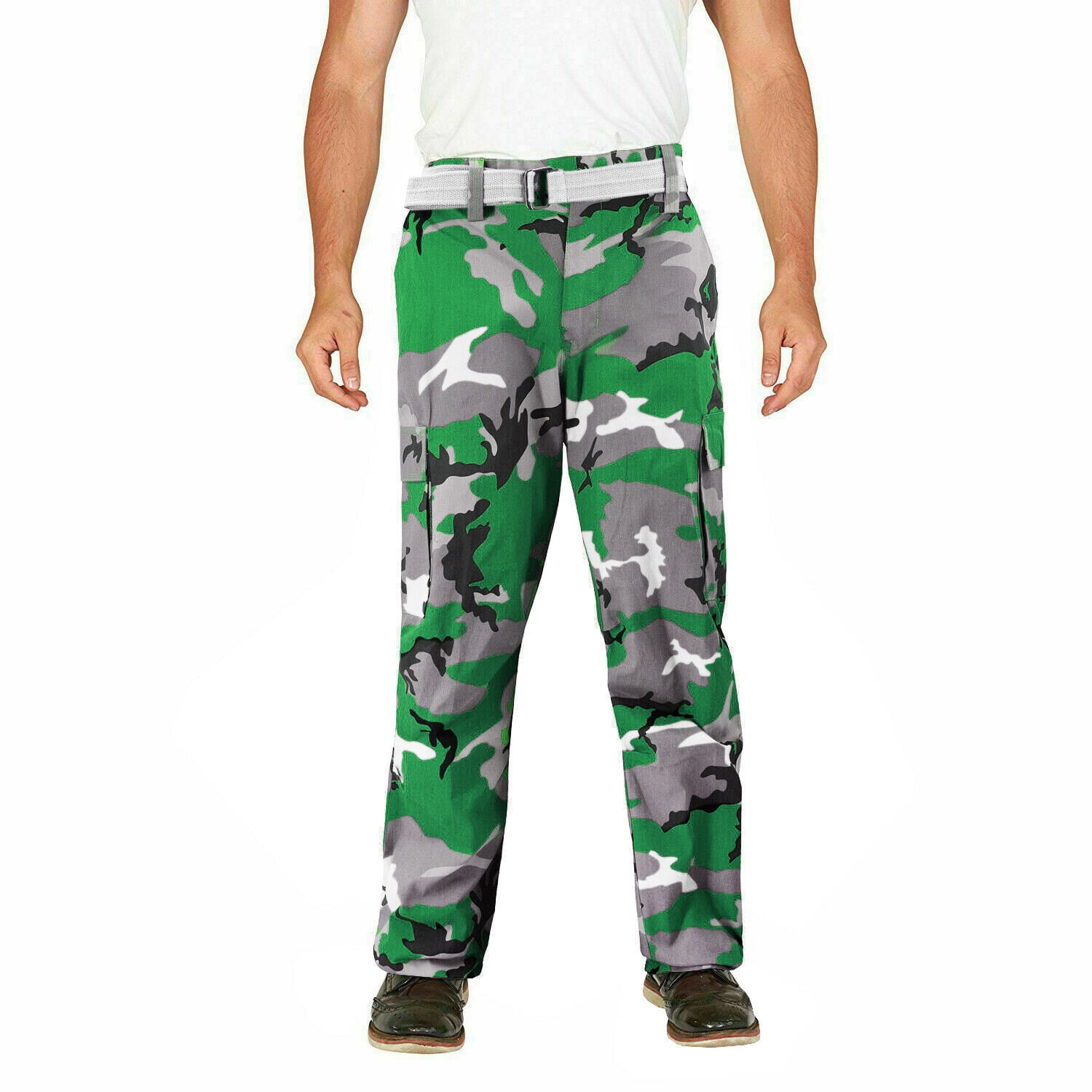 Men's Camo Military Tactical Work Combat Army Slim Fit Twill Cargo ...