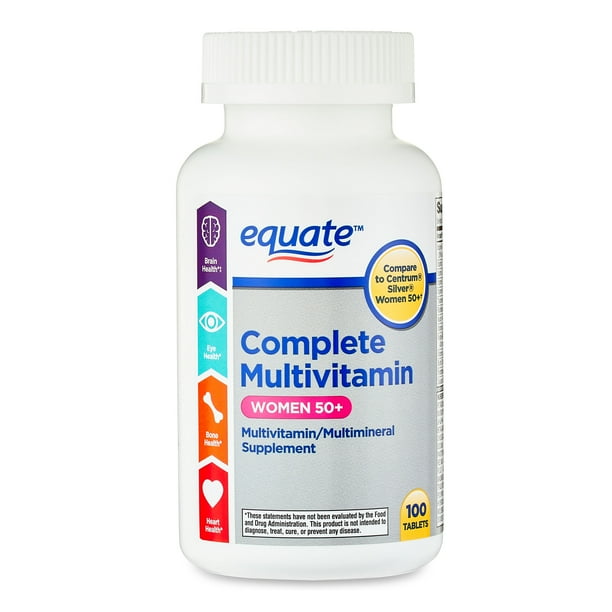Equate Complete Multivitamin/Multimineral Supplement Tablets, Women 50 ...
