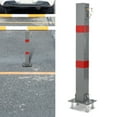 CROSSDESIGN Folding Parking Barrier Lockable Car Bollard Driveway Car ...