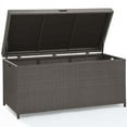 Pemberly Row Wicker Patio Deck Box in Weathered Gray - Walmart.com