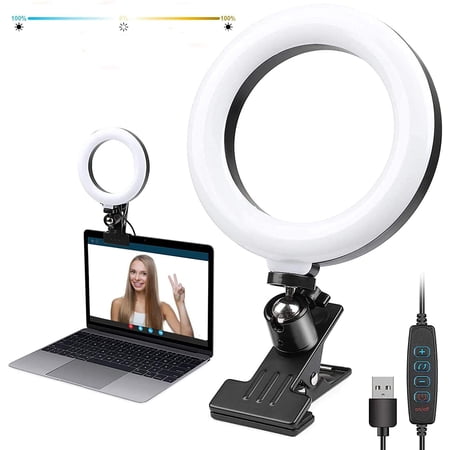 6" Selfie Ring Light, Video Conference Ring Light, Zoom, USB dimmable ...