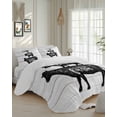 4 Piece Duvet Cover Set Full, Farm Animal Silhouette Wood Grain Soft ...