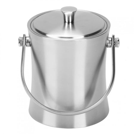 ANGGREK Ice Bucket,1L Household Stainless Steel Ice Bucket Container ...