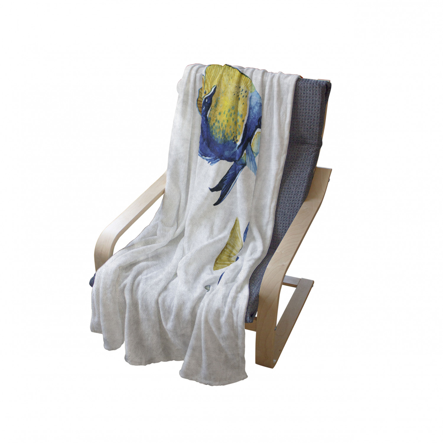 Buy Fish Soft Flannel Fleece Throw Blanket, Tropical Aquarium Life ...