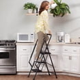 LivingSURE 3 Step Ladder with Padded Handrails - Walmart.com