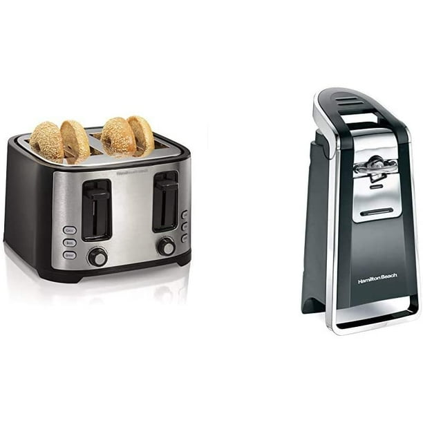 Hamilton Beach 4 Slice Extra Wide Slot Toaster with Defrost and Bagel ...