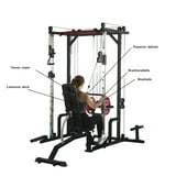 1400LBS Capacity Power Cage Rack, Professional Home Gym Equipment with ...