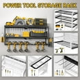 Heavy-Duty Wall-Mounted Power Tool Organizer - Metal Garage Storage ...