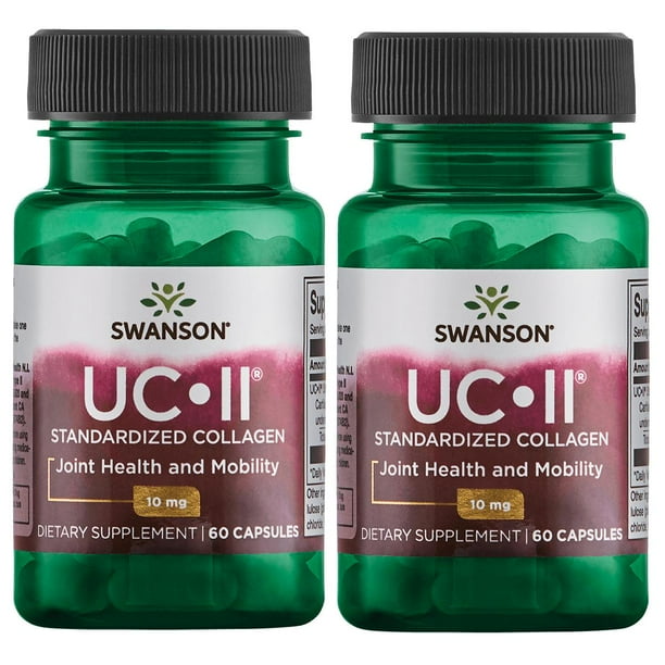 Swanson Uc-Ii Standardized Collagen 40 mg 60 Caps 2 Pack - Walmart.com