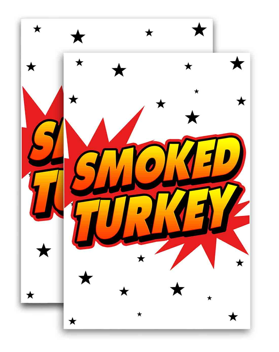 Smoked Turkey (24" X 36") Vinyl Decal Only (Pack of 2) |Sign|Sticker ...