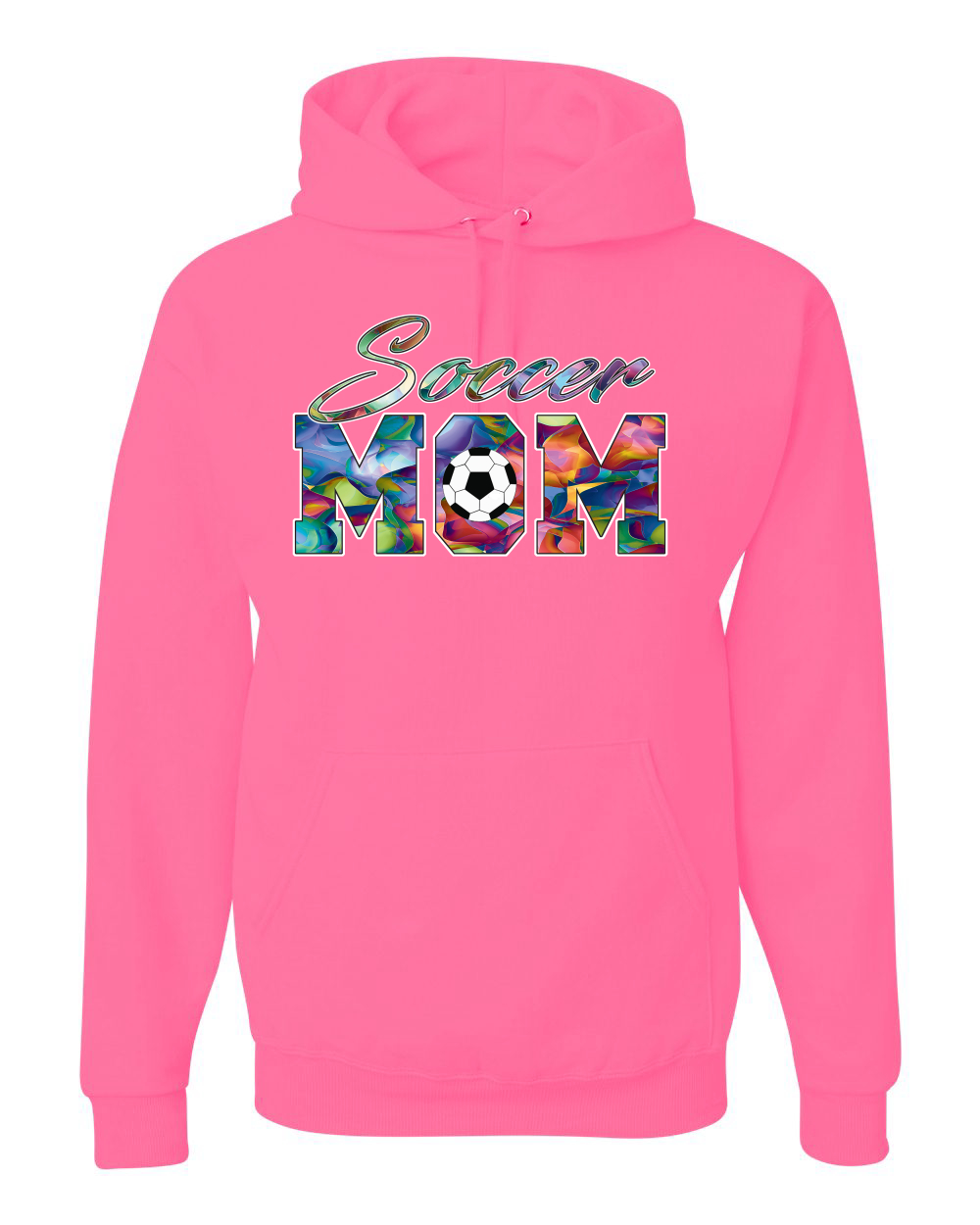 Wild Bobby, Colorful Soccer Mom, Mother's Day, Unisex Graphic Hoodie ...