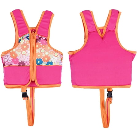 Girl Life Jacket Kids Swim Vest Floating Swimsuit With Leg Safety Belt ...
