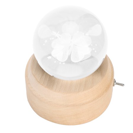 Rdeghly Rotating Music Box,3.7V Rechargeable Battery Crystal Ball Music ...