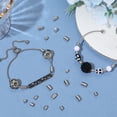 40Pcs 2 Styles 201 Stainless Steel Beads with Rubber Inside Slider ...