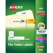 "Avery Printable Adhesive Office Supply File Folder Labels, 2/3"" x 3-7 ...