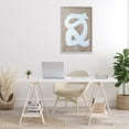 Stupell Industries Modern Swirl on Beige Abstract Painting Gray Framed ...