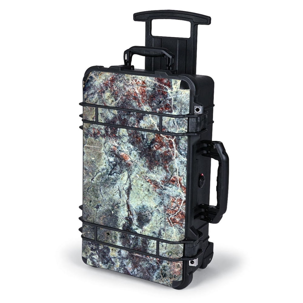 Skin Decal For Pelican Case 1510 / Rough Marble Grey Red Blue Granite ...