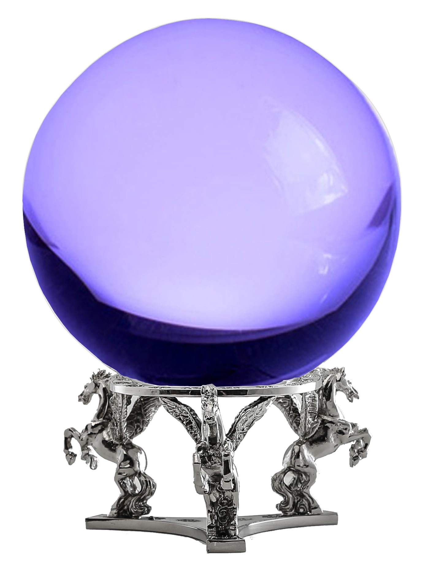 Amlong Crystal Purple Crystal Ball 130mm (5 in.) Including Silver ...