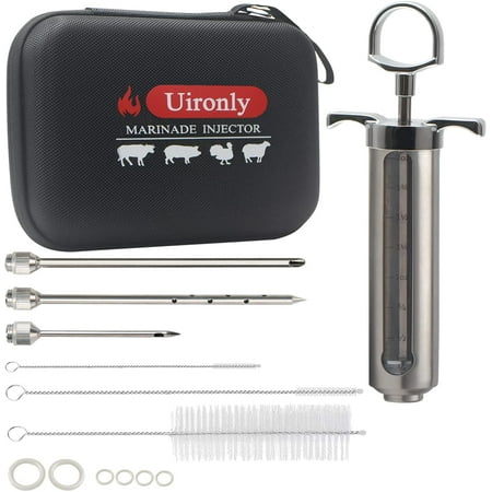 Meat Injector BBQ Injection Kit, Marinade Cajun Seasoning Flavor ...