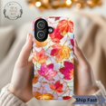 Autumn Maple Leaves Stained Glass Print Tough Phone Case, iPhone ...