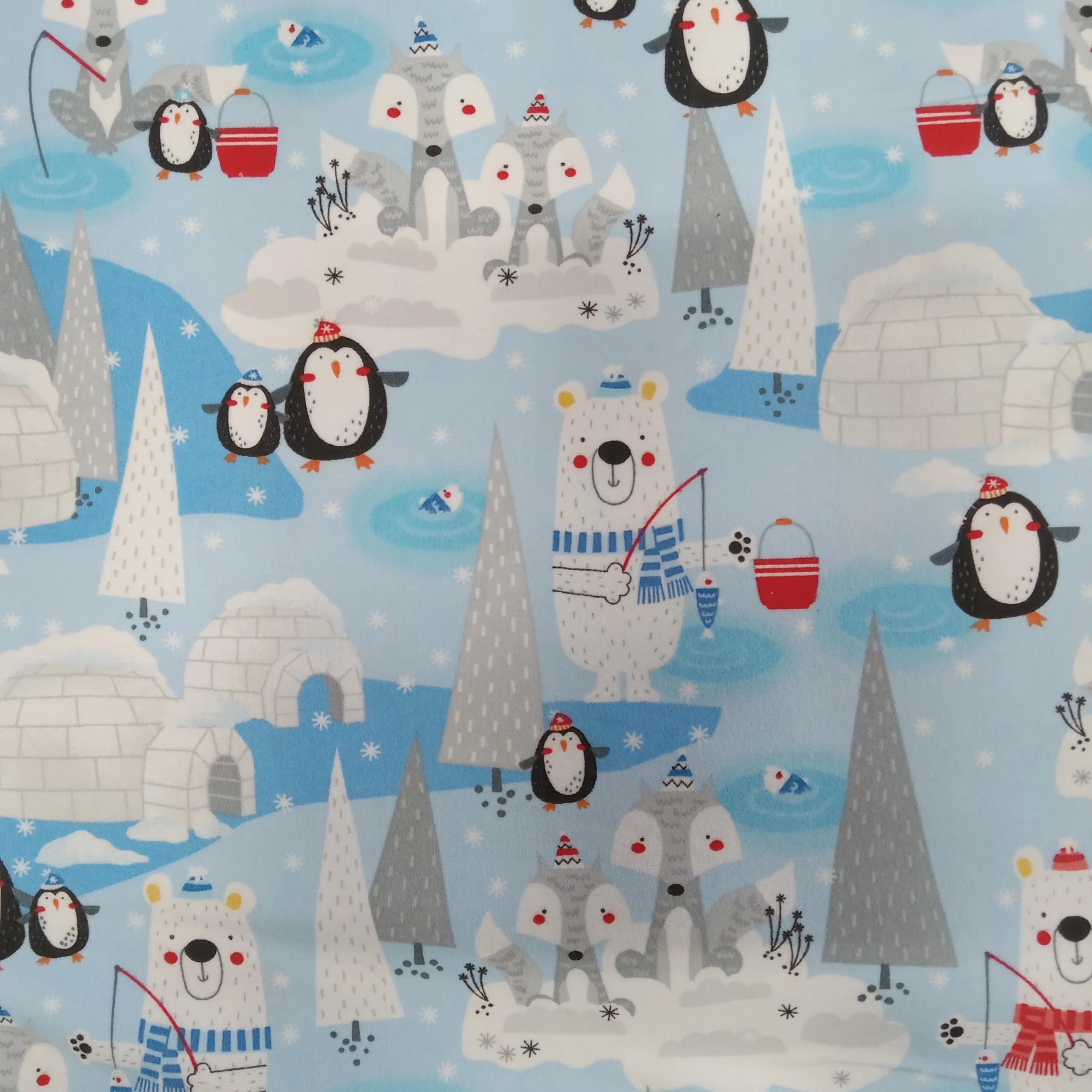 Polar Bear Flannel Fabric - Walmart.com