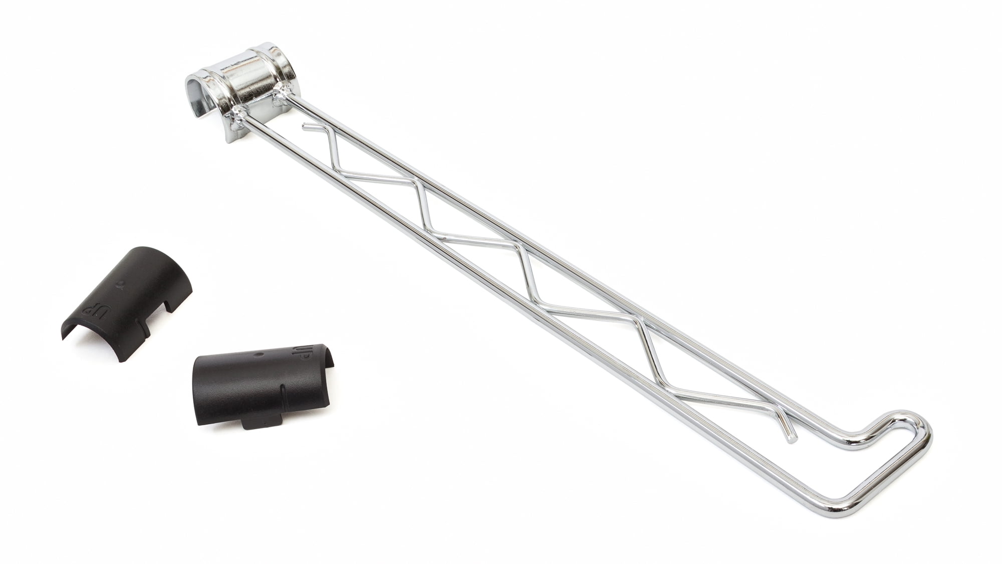 HSS Steel Wire Shelf Swing Bar 13" Long Fits 7/8" Pole Diameter Chrome ...