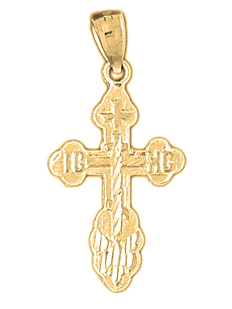 18K Yellow Gold St. Nicholas's Cross Pendant - 32 mm - Walmart.com