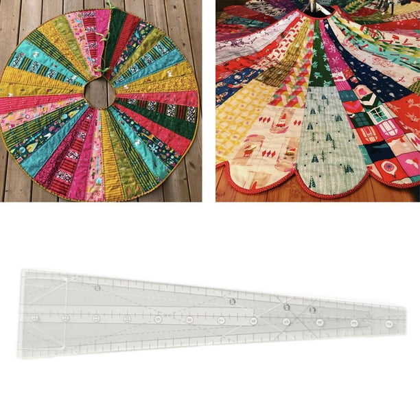 Plantilla para acolchado triangular multifunción, movimiento libre, Patchwork, , dibujo, regla ...