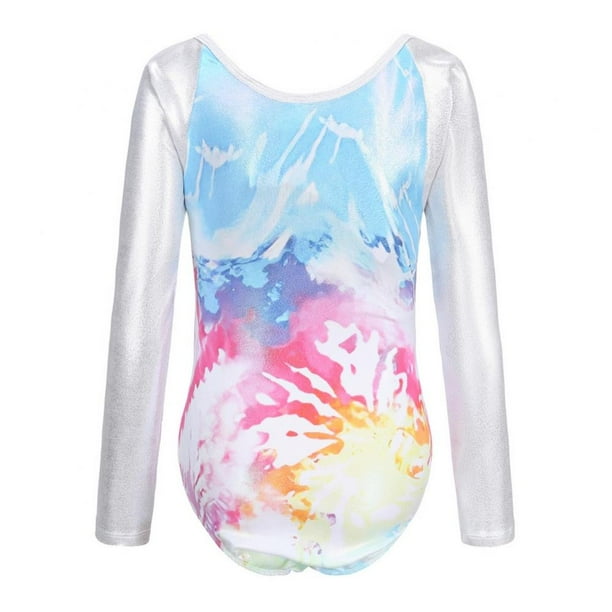 Gymnastics Leotards For Girls One Piece Sparkle Colorful Rainbow