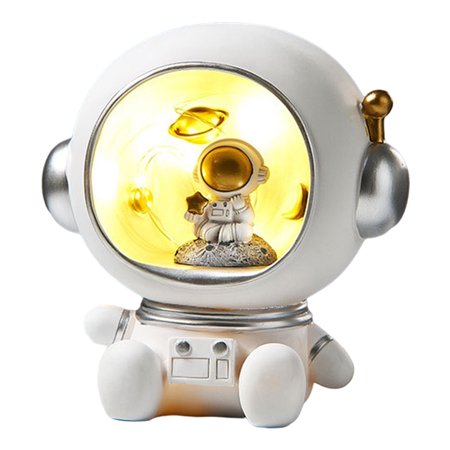 Modern Style Resin Astronaut Statue Coin Piggy Bank Miniature Spaceman ...