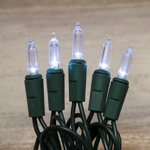 2 Pcs Electric Plug-In String Lights LED String Lights 50 Mini M5 Bulbs ...