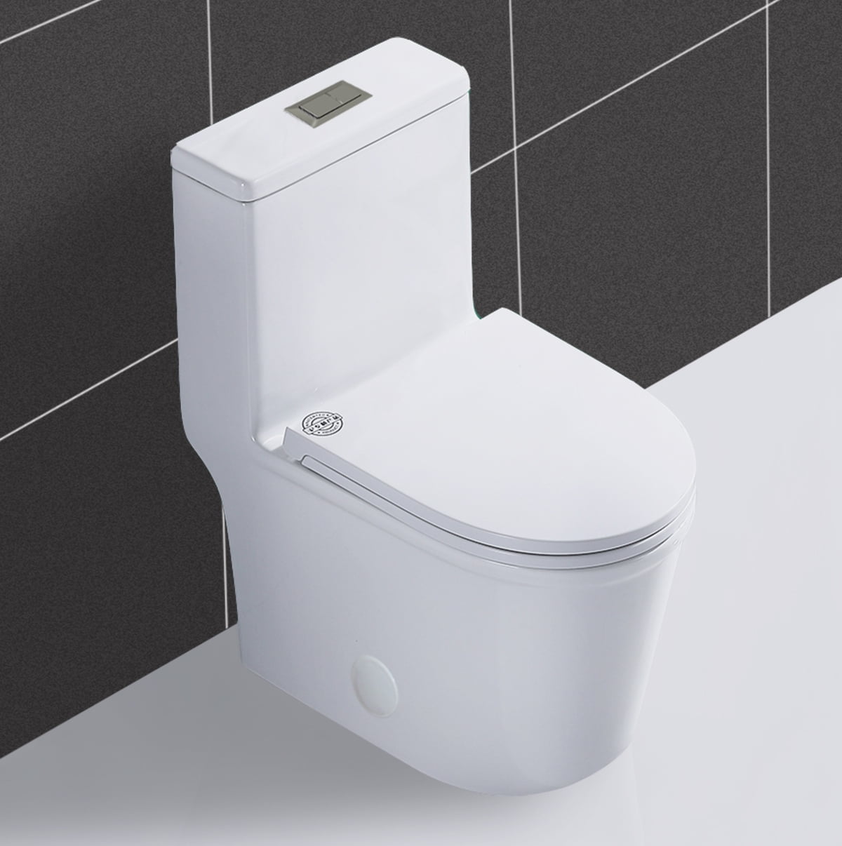 WinZo WZ5079 Compact One Piece Toilet with Dual Flush 23" Depth in ...