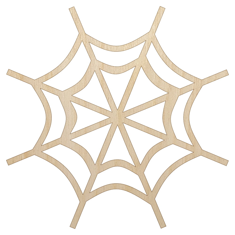 Spider Web Wood Shape Unfinished Piece Cutout Craft DIY Projects - 4.70 ...