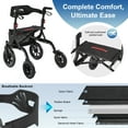 MAXWALK Rollator Walker for Seniors, 12" Big Rubber Wheels Foldable All ...