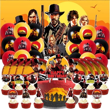 Red Dead Redemption Party Decor Decorations Plates Background Cake ...