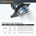 Powertec 4 Inch Dust Collection Adjustable Key Type Hose Clamp - 10 Pk ...
