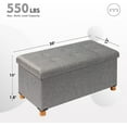 Free Shipping! PINPLUS 30" Footstool for Living Room,Grey Ottoman ...