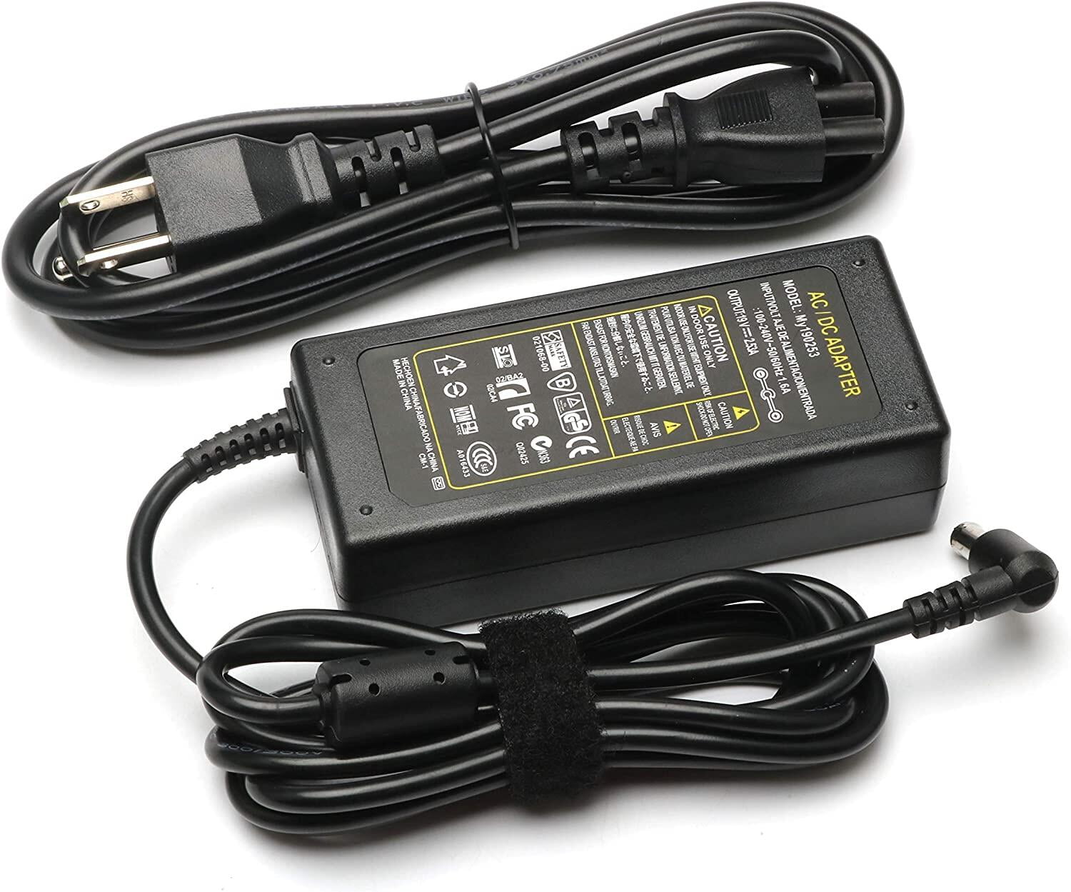 19V 2.53A AC DC Adapter Power Cable Compatible for Samsung SyncMaster ...