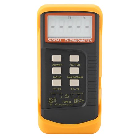 Thermocouple Thermometer, Digital Dual Channel CPU Control K-Type ...