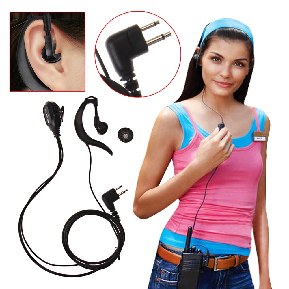 Audífonos con micrófono PTT de 2 pines para Motorola GP88/300/2000 ...