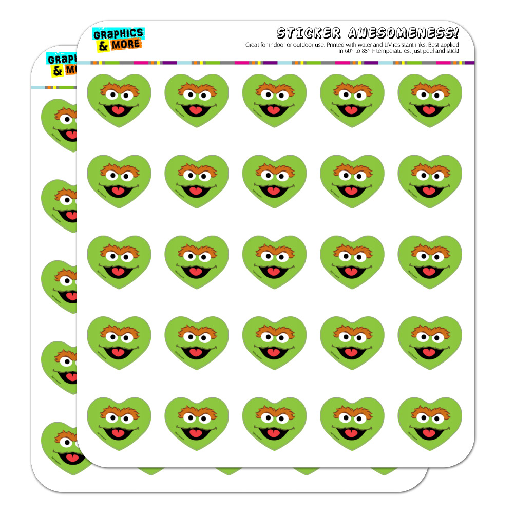 Sesame Street Oscar the Grouch Face Heart Shaped Planner Calendar ...